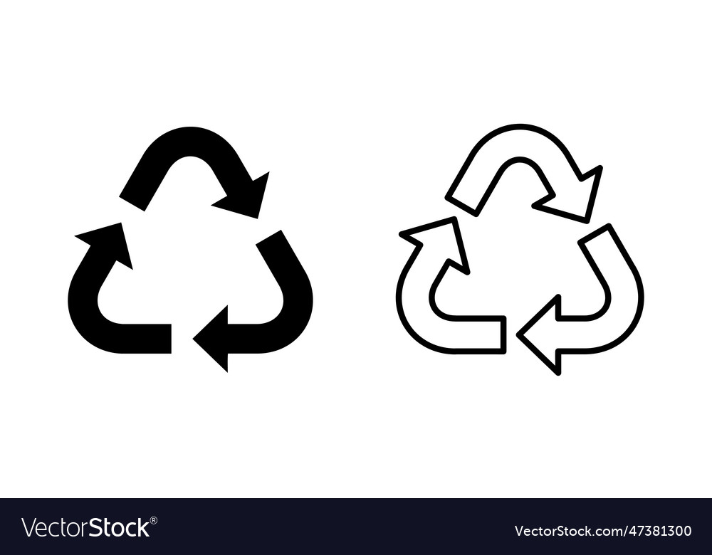 Recycle icon set recycling icon Royalty Free Vector Image