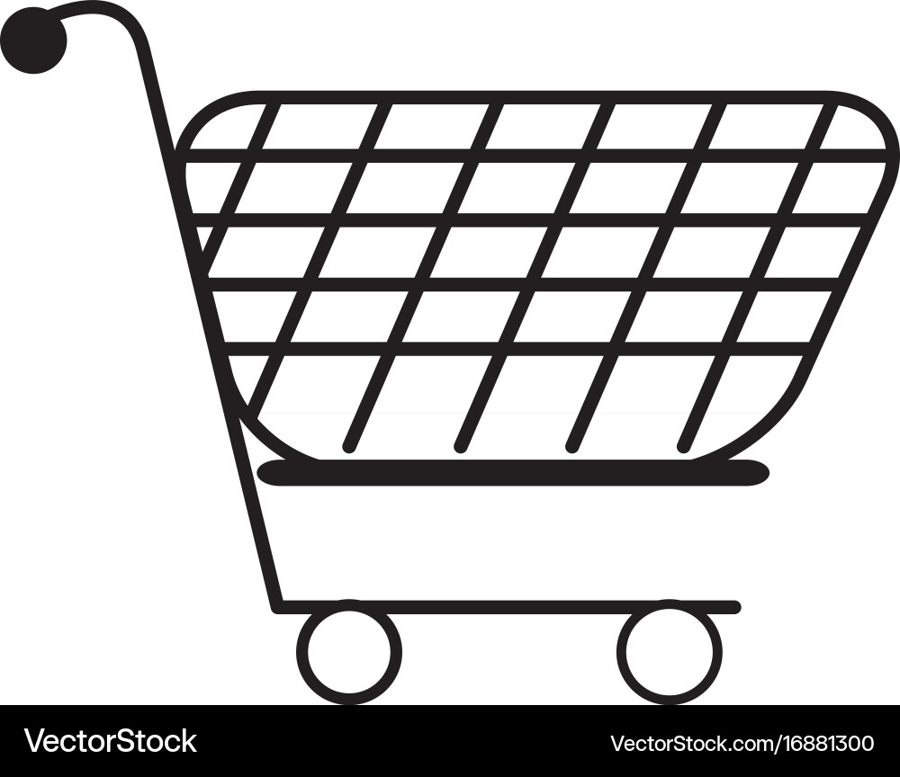 Shopping cart isolated icon Royalty Free Vector Image