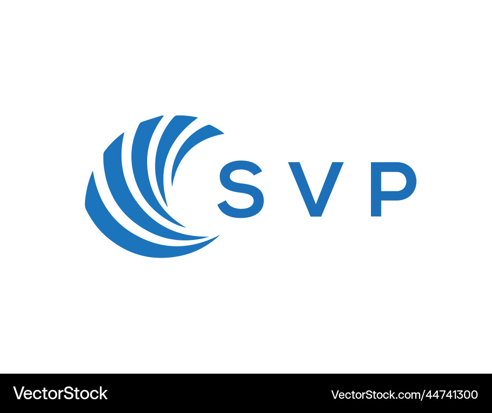 Svp letter logo design on white background Vector Image