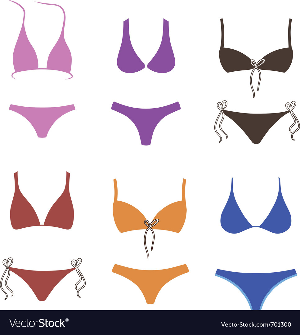 Swimsuit Model Isolated Set Royalty Free Vector Image