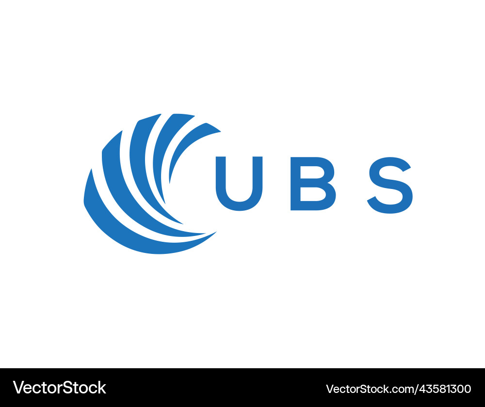 Ubs letter logo design on white background Vector Image