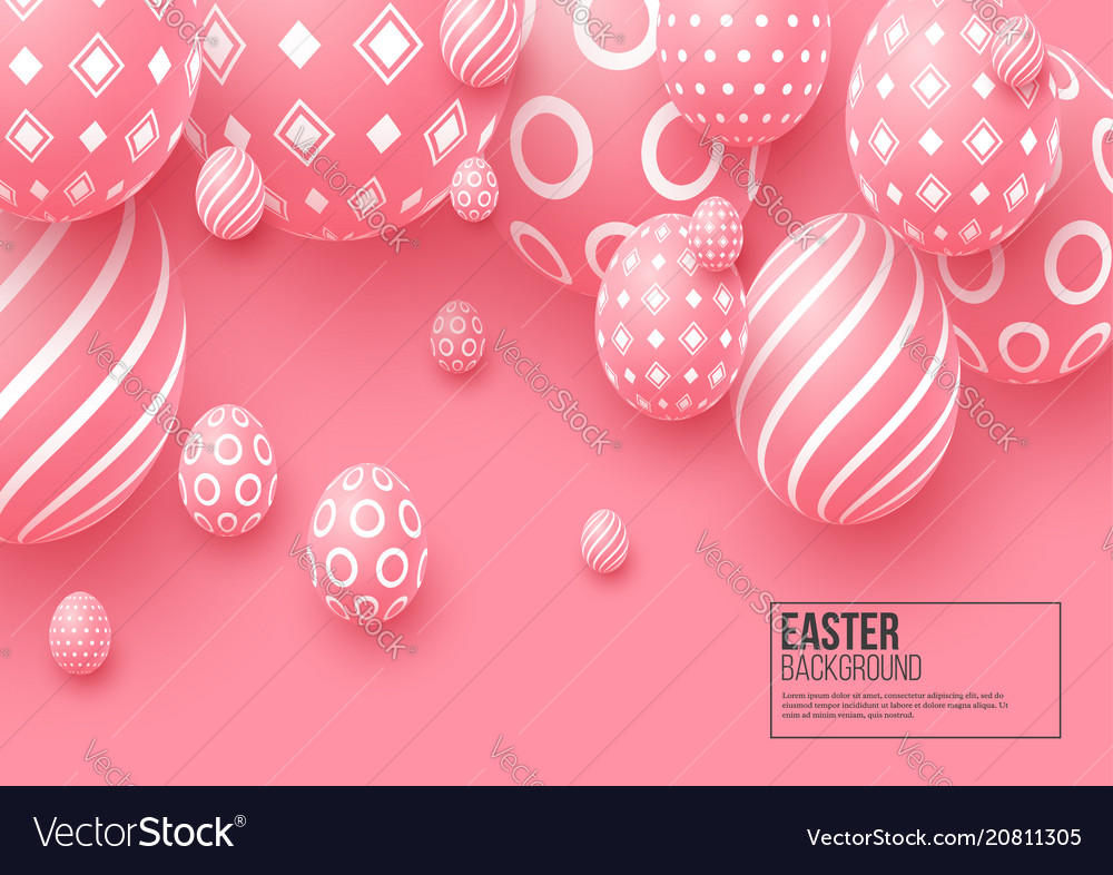 Abstract easter pink background Royalty Free Vector Image