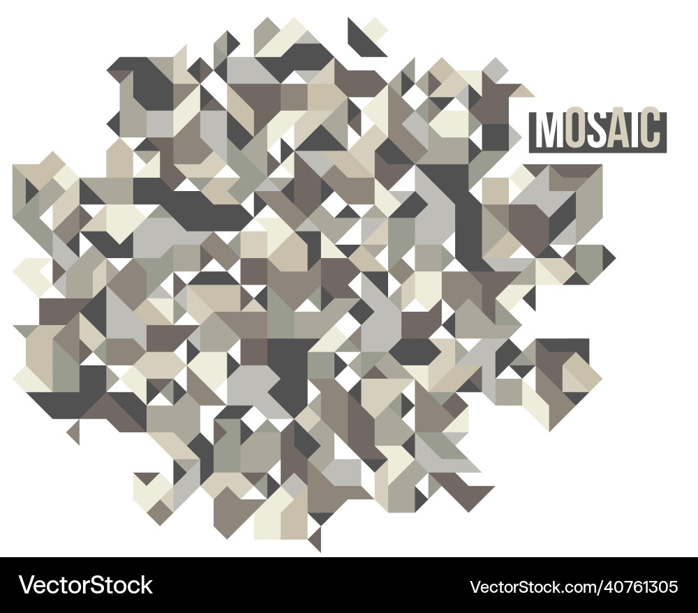Abstract monochrome gray colors mosaic background Vector Image