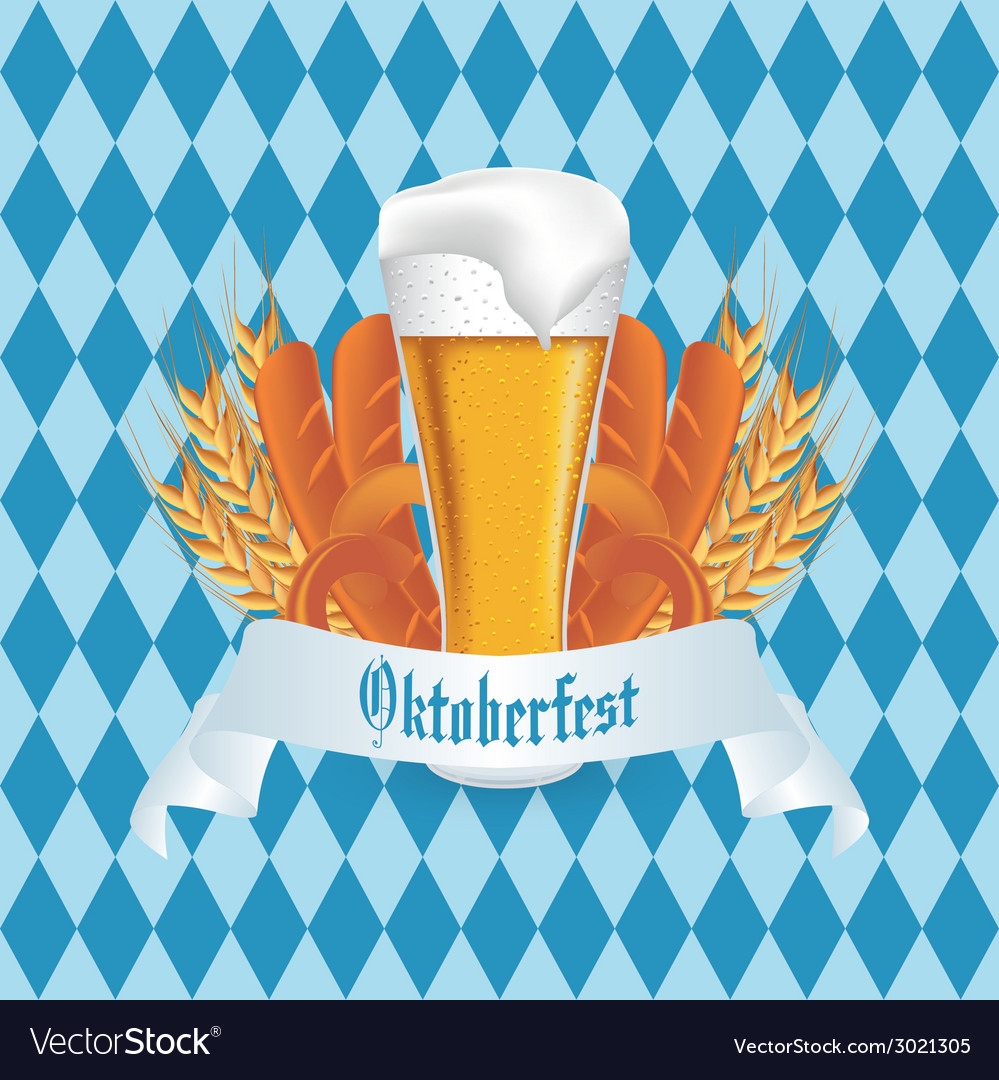 Abstract oktoberfest background with some special Vector Image