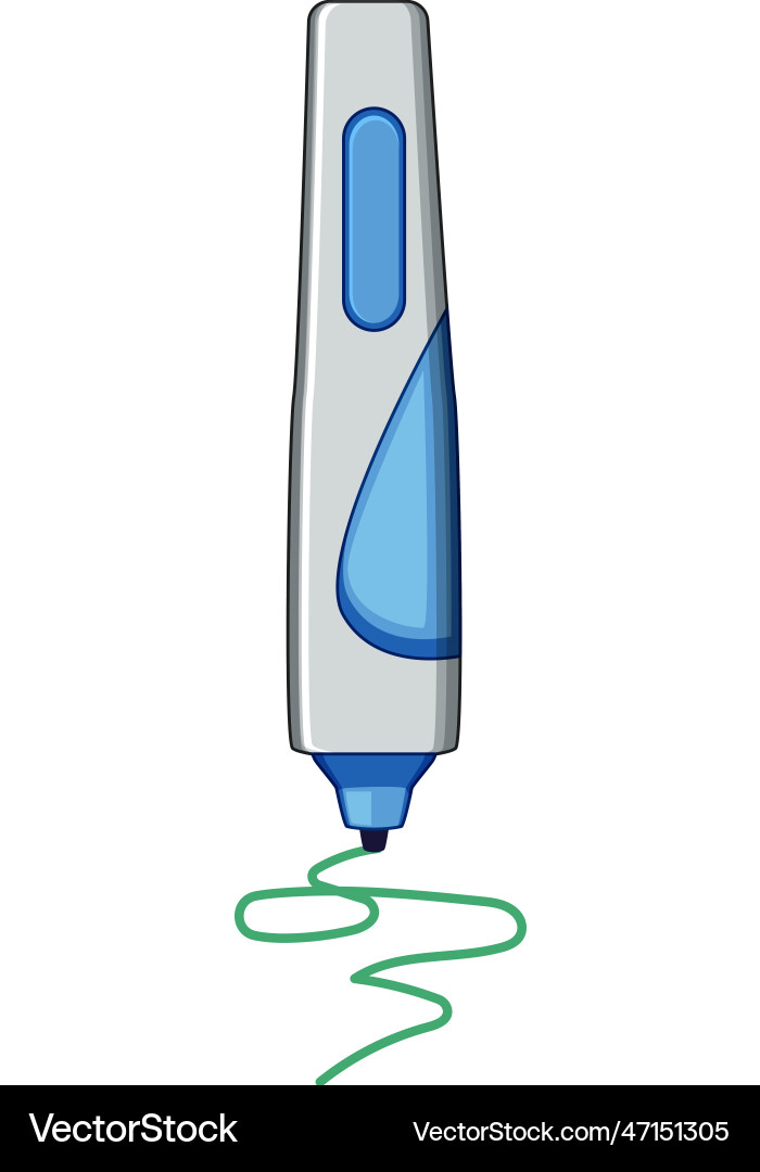 Business 3d pen cartoon Royalty Free Vector Image