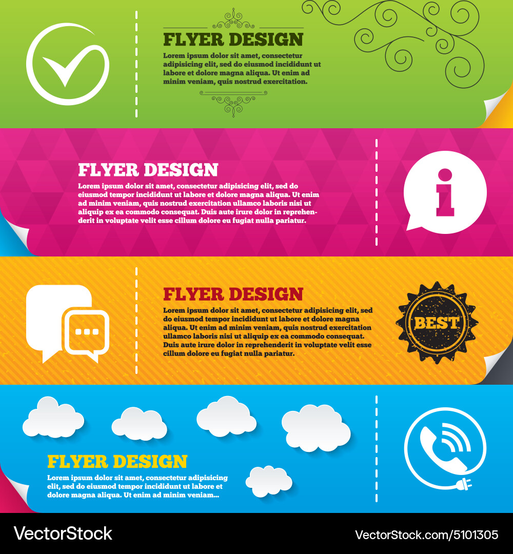 Check or tick phone call and information sign Vector Image