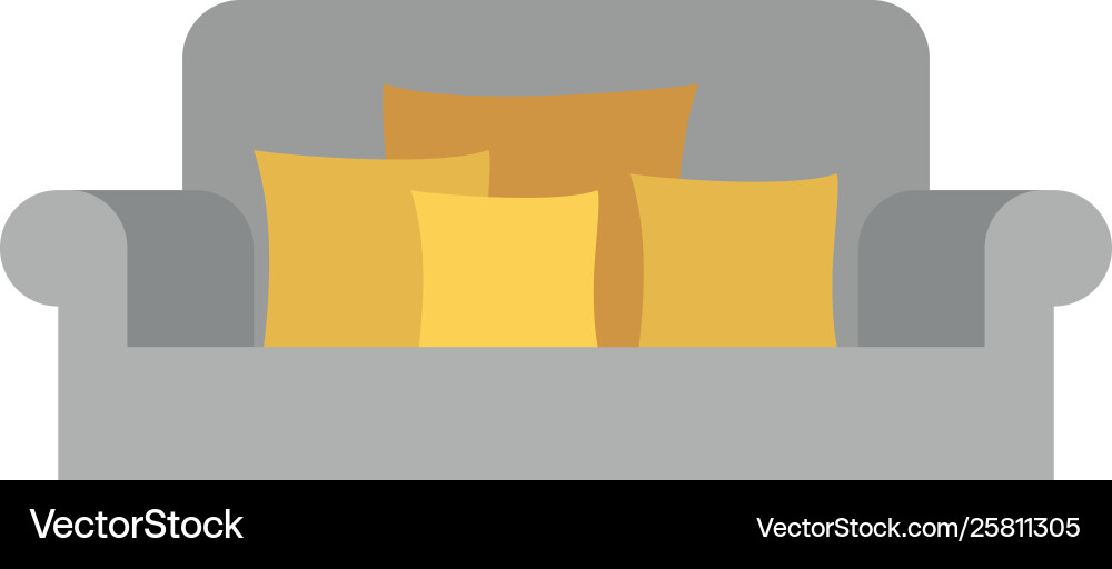 Comfortable sofa in living room with white Vector Image