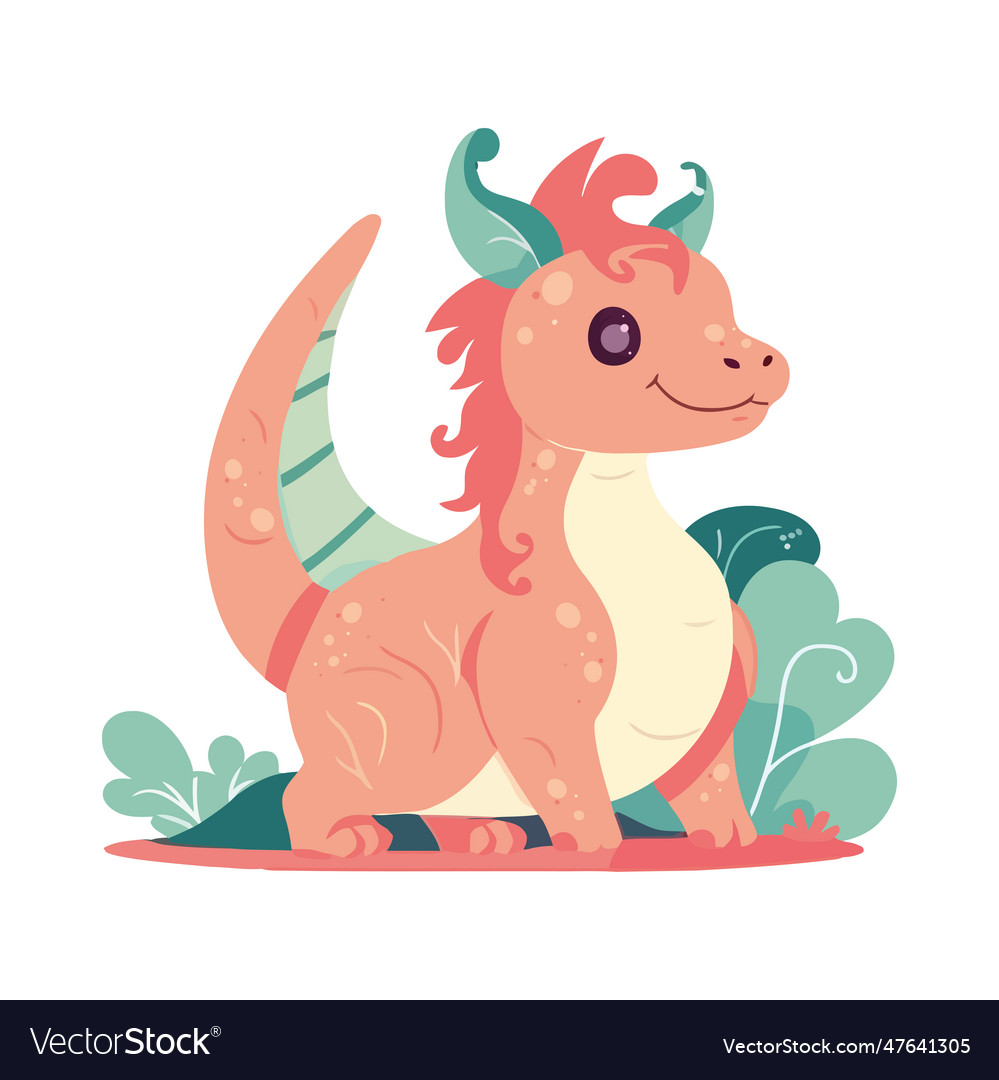 Fantasy dragon design Royalty Free Vector Image