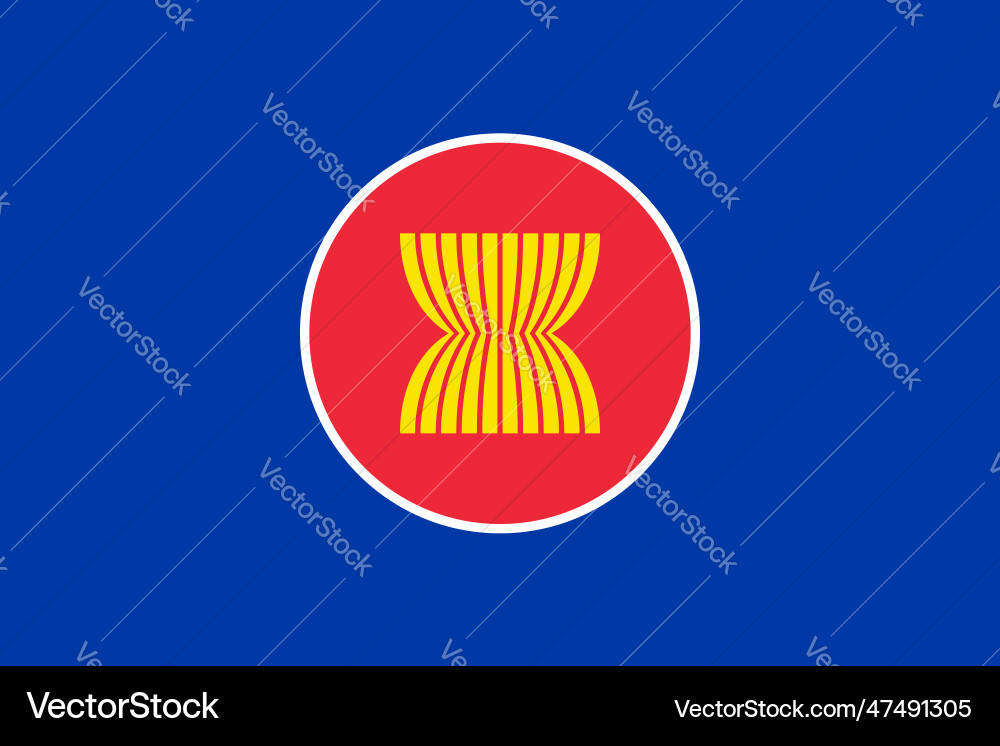 Flag of asean Royalty Free Vector Image - VectorStock