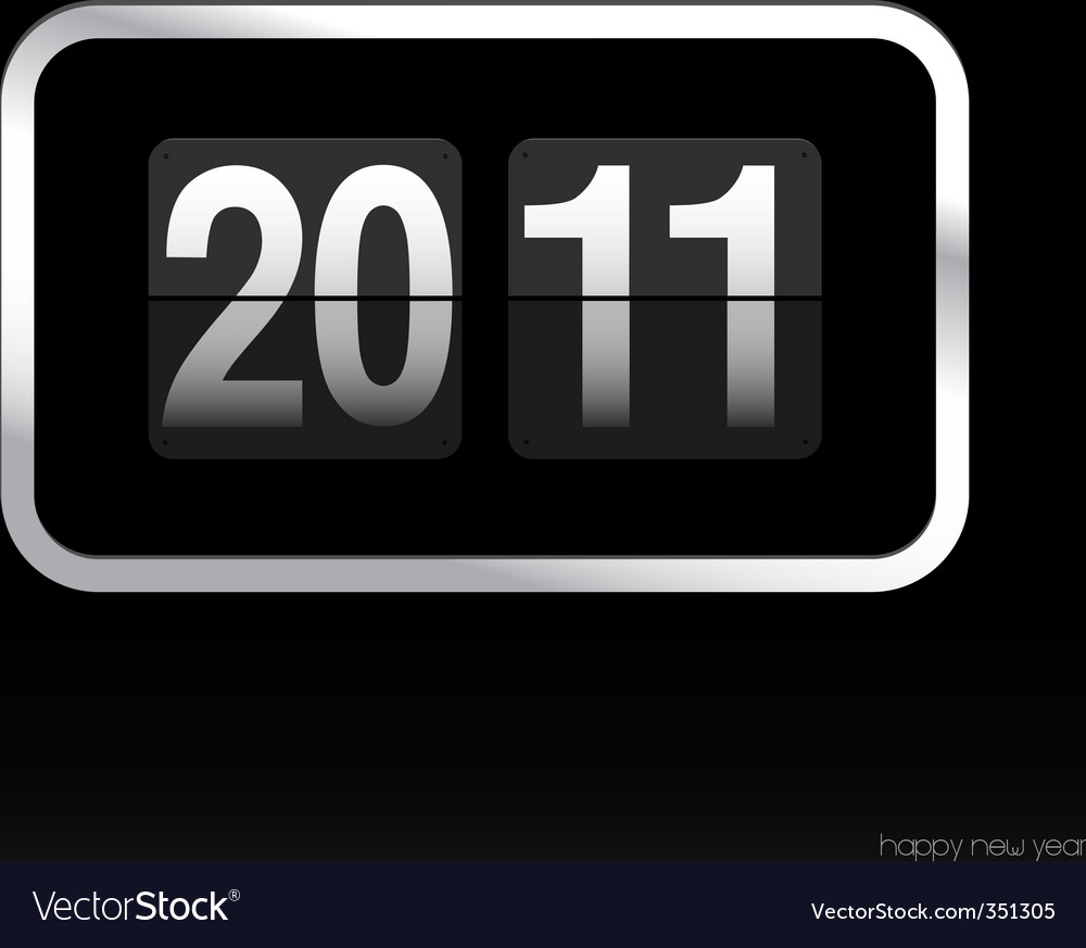 Flip clock Royalty Free Vector Image - VectorStock