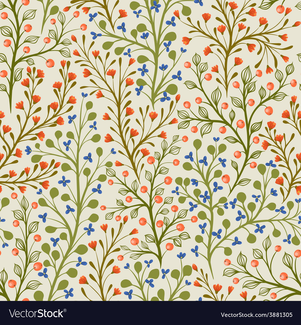 Floral seamless patterns Royalty Free Vector Image