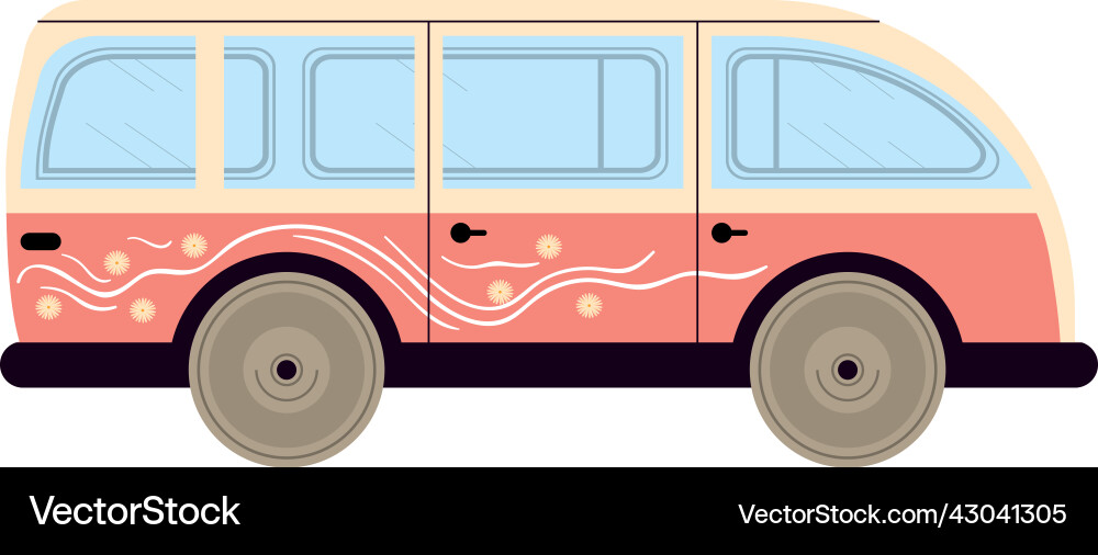 Hippie of car Royalty Free Vector Image - VectorStock