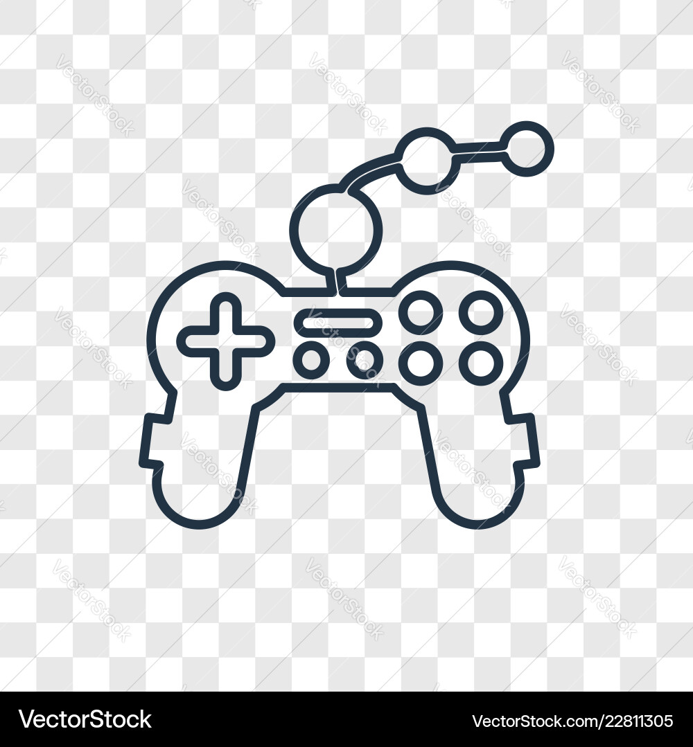 Joypad concept linear icon isolated Royalty Free Vector