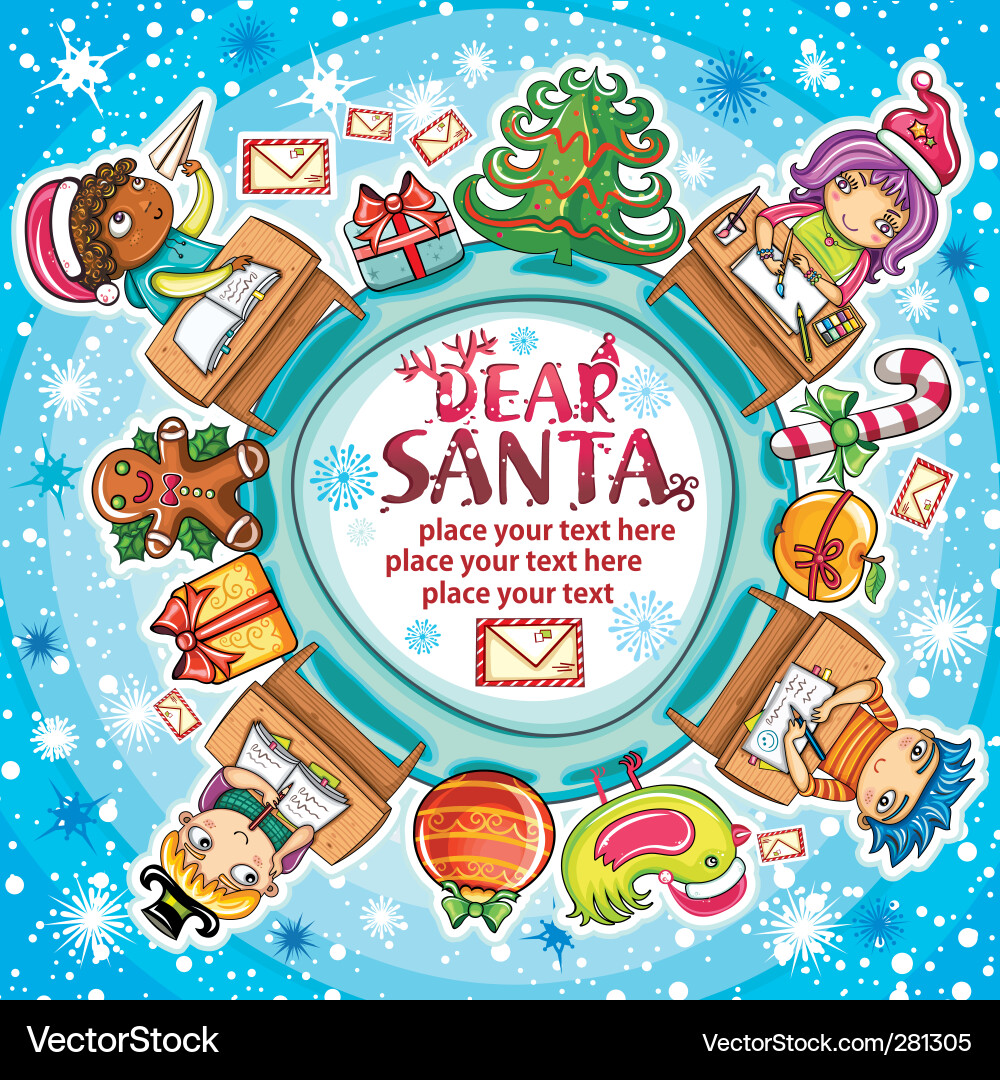 Letter to santa series Royalty Free Vector Image