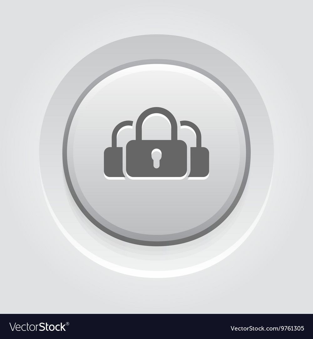 Multikey security services icon flat design Vector Image