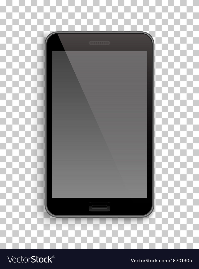 Smartphone mockup template transparent background Vector Image