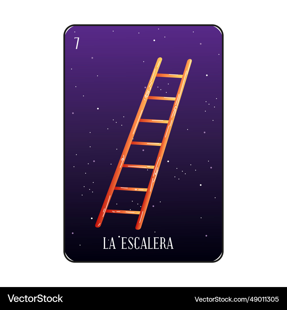Staircase loteria card Royalty Free Vector Image