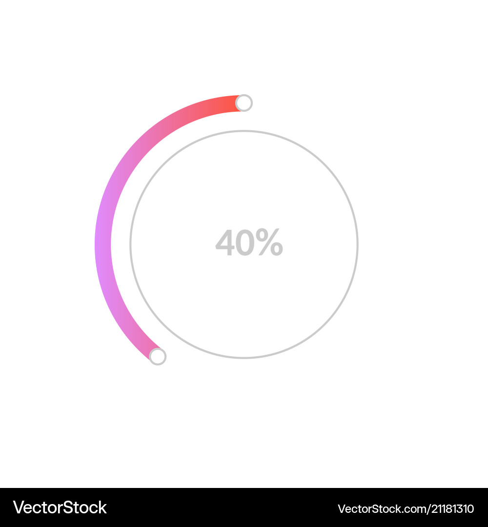 40 percent business pie chart infographic Vector Image