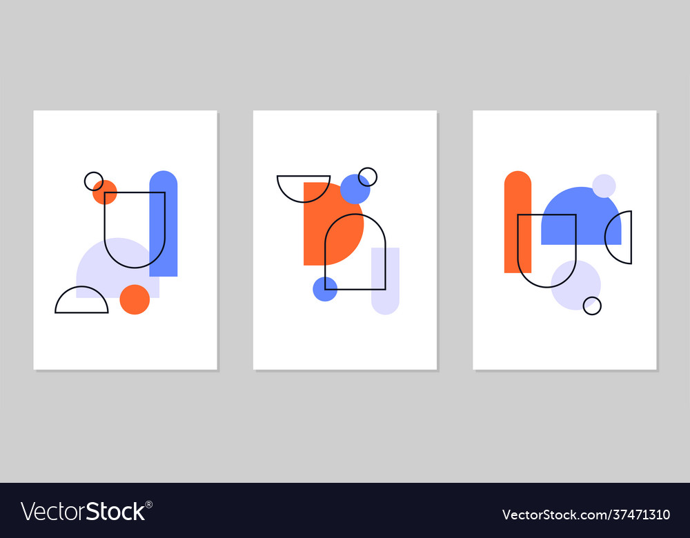 Abstract geometric poster design Royalty Free Vector Image