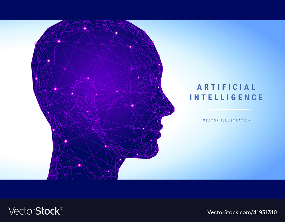 Artificial intelligence ai concept background Vector Image