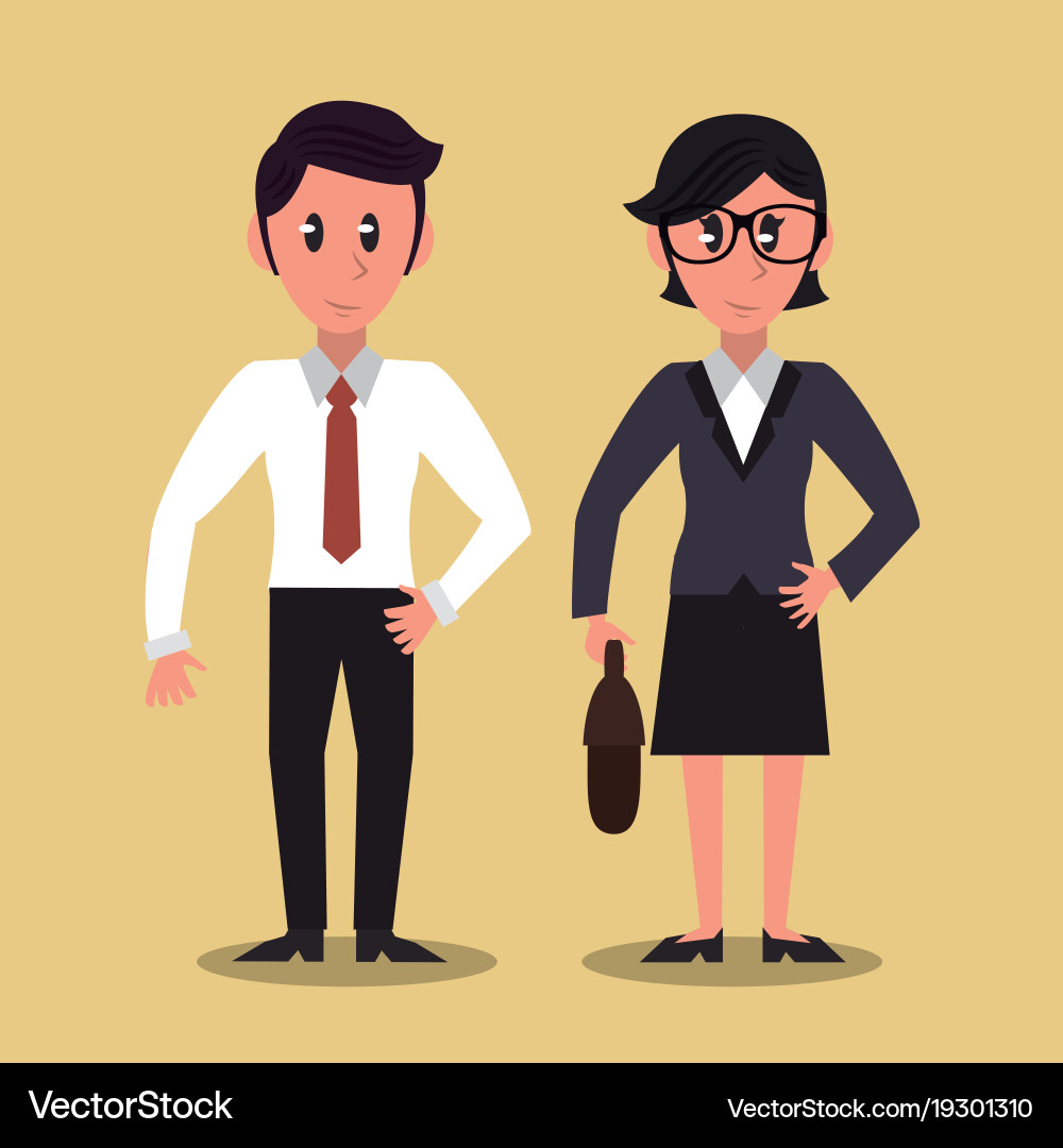 Business partners cartoon Royalty Free Vector Image