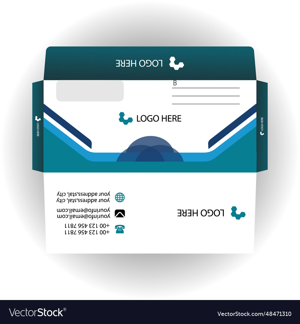 Creative modern envelope template Royalty Free Vector Image