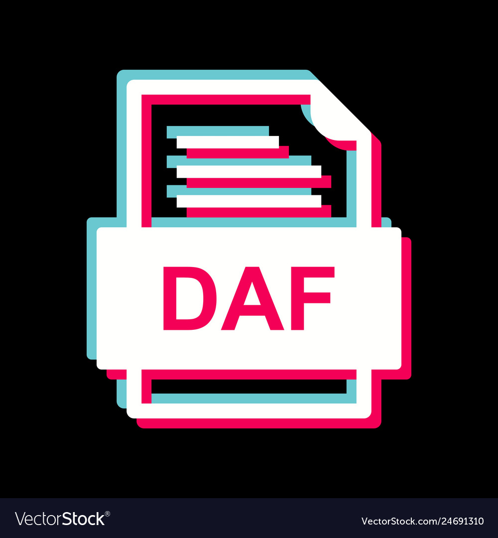 Daf file document icon Royalty Free Vector Image