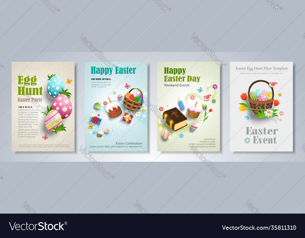 Easter brochure template Royalty Free Vector Image