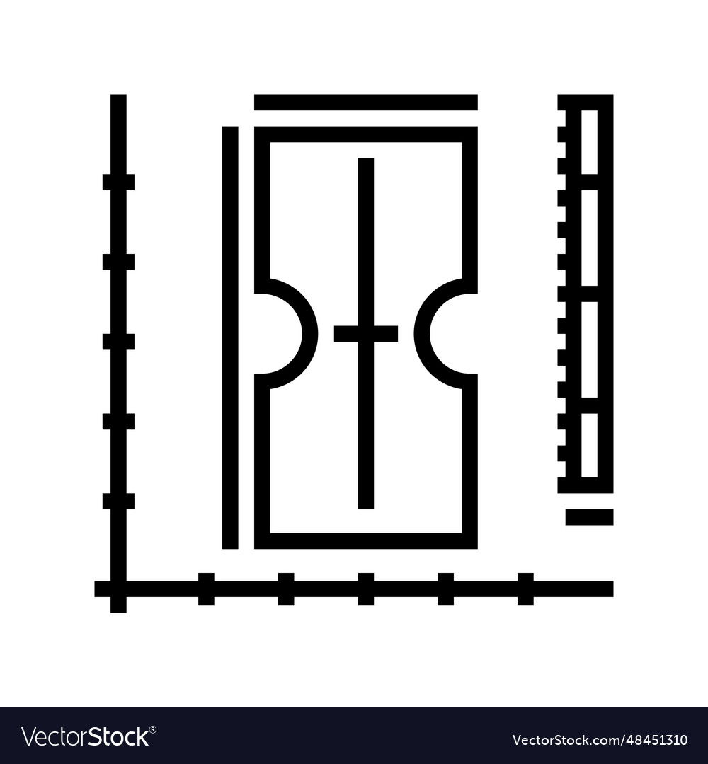 Finite element analysis mechanical engineer line Vector Image
