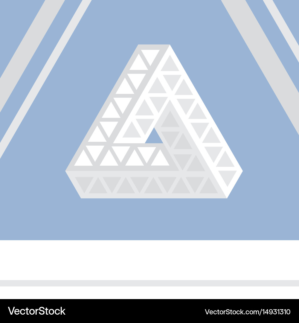 Impossible triangle Royalty Free Vector Image - VectorStock
