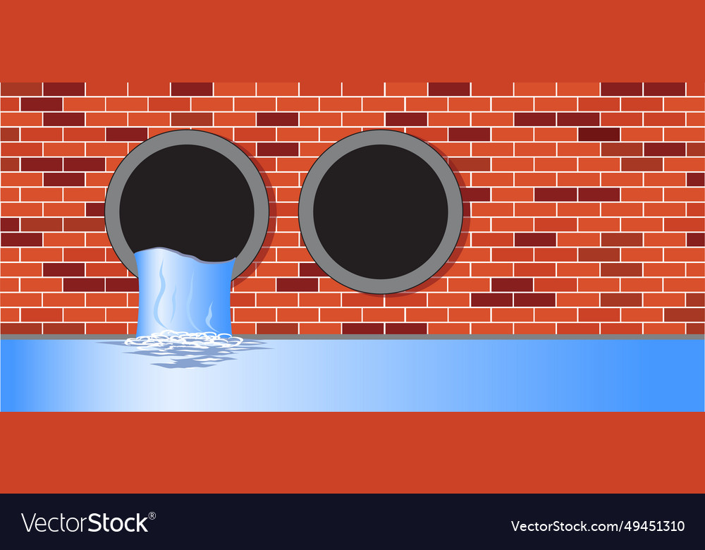 Milieu icon wastewater dirty water sewer pipe line