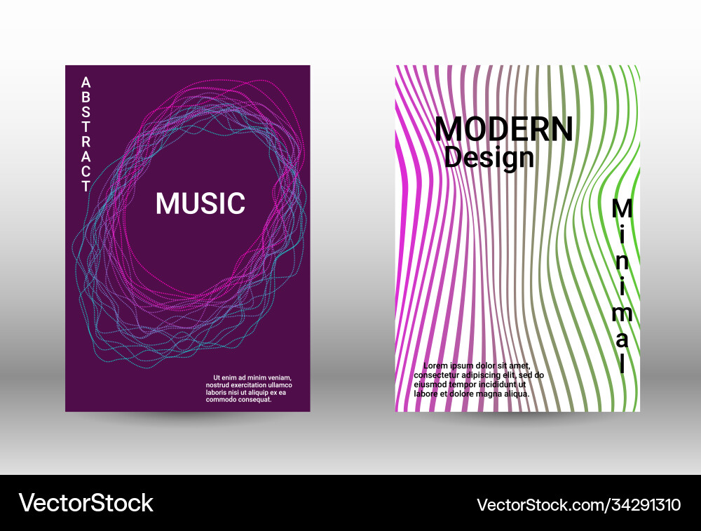 Modern musical covers Royalty Free Vector Image