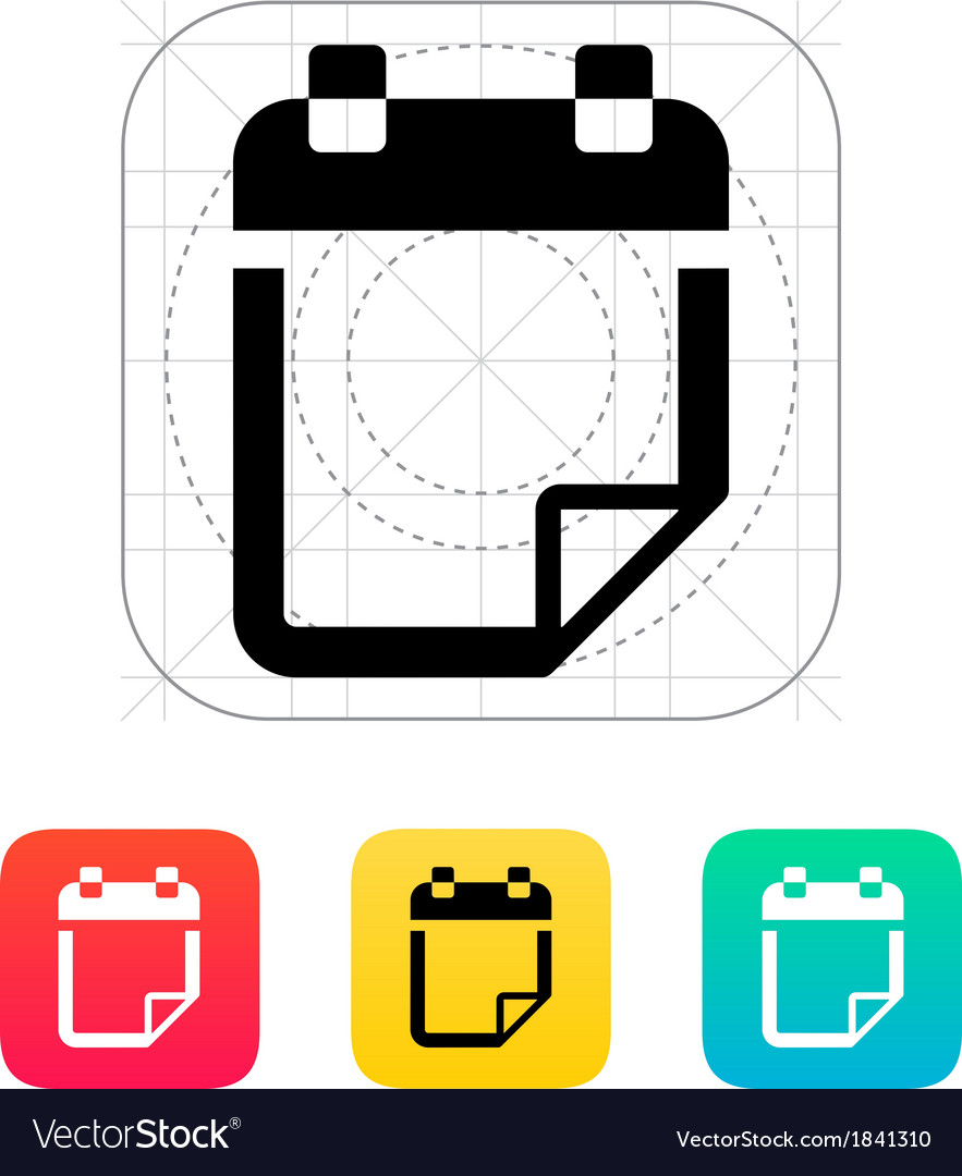 Note flip icon Royalty Free Vector Image - VectorStock