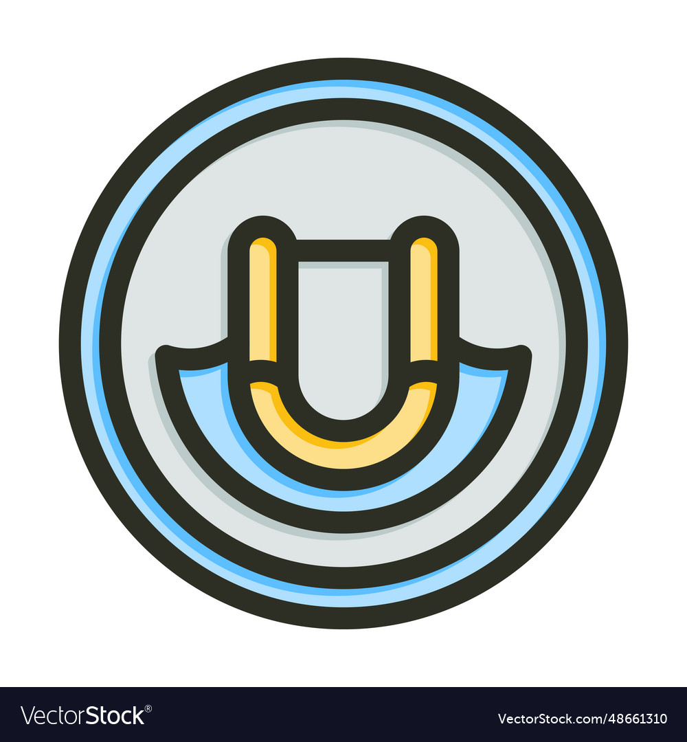 Sign thick line filled colors icon for personal Vector Image