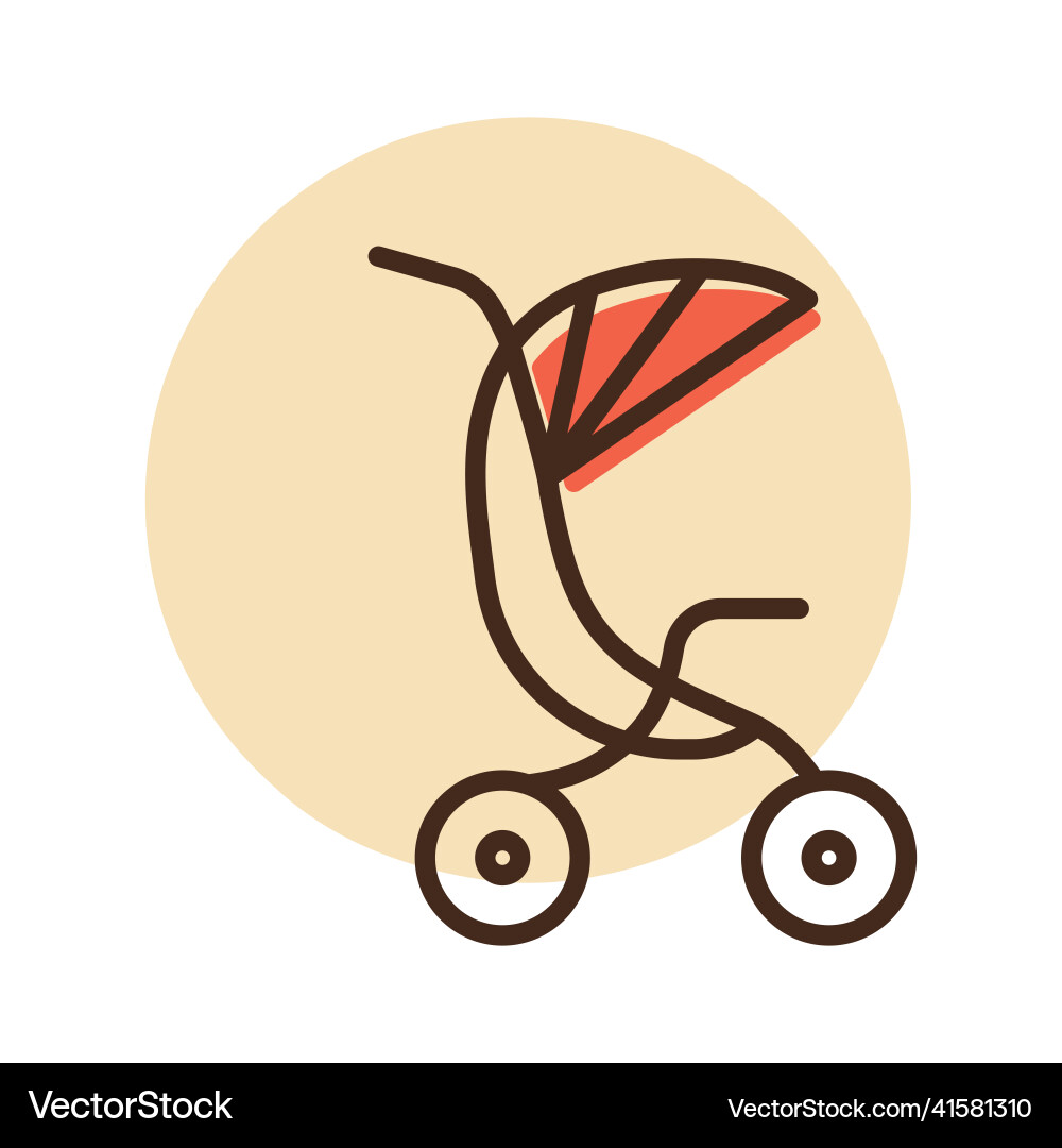 Stroller baby carriage icon graph symbol Vector Image