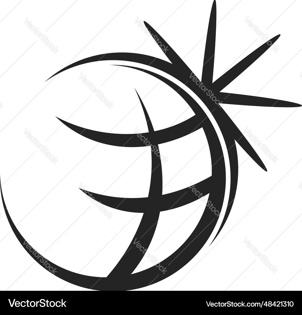 World logo template isolated brand identity icon Vector Image