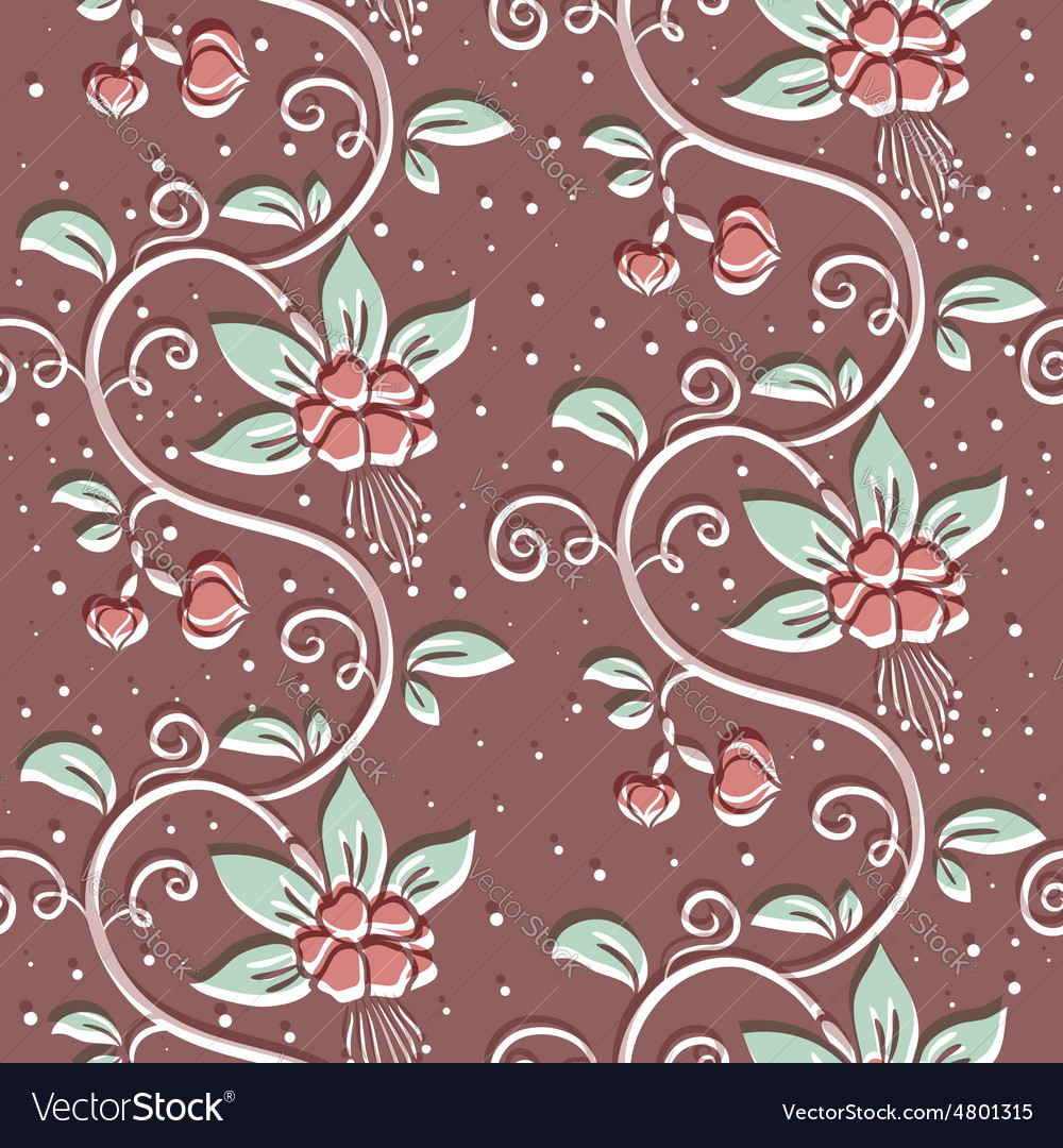Abstract seamless floral pattern Royalty Free Vector Image