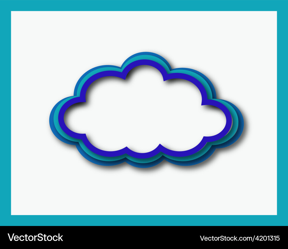 Blue web cloud Royalty Free Vector Image - VectorStock