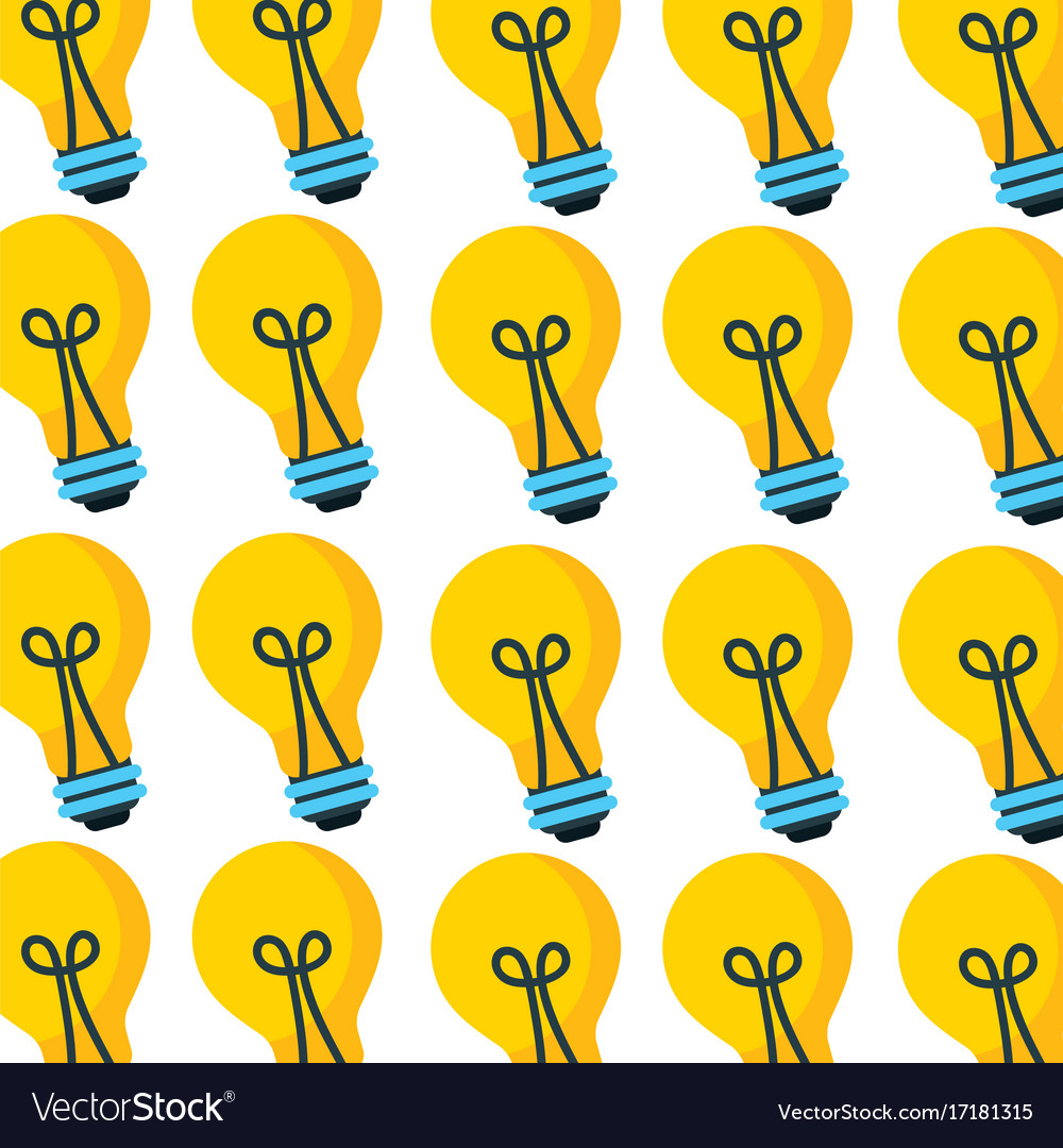 Bulb light creativity seamless pattern design Vector Image