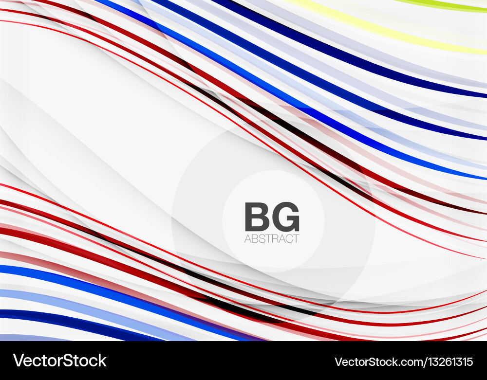 Color stripes wave lines modern geometric Vector Image