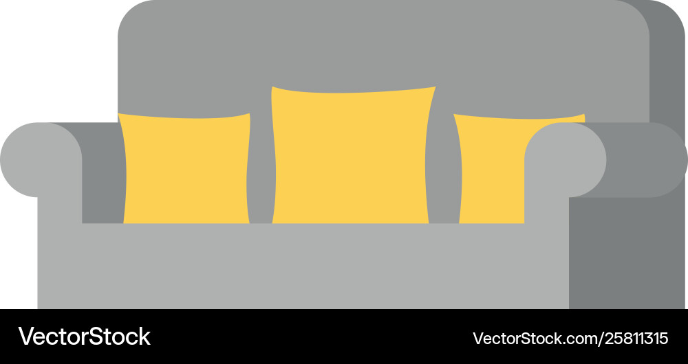Comfortable sofa in living room with white Vector Image