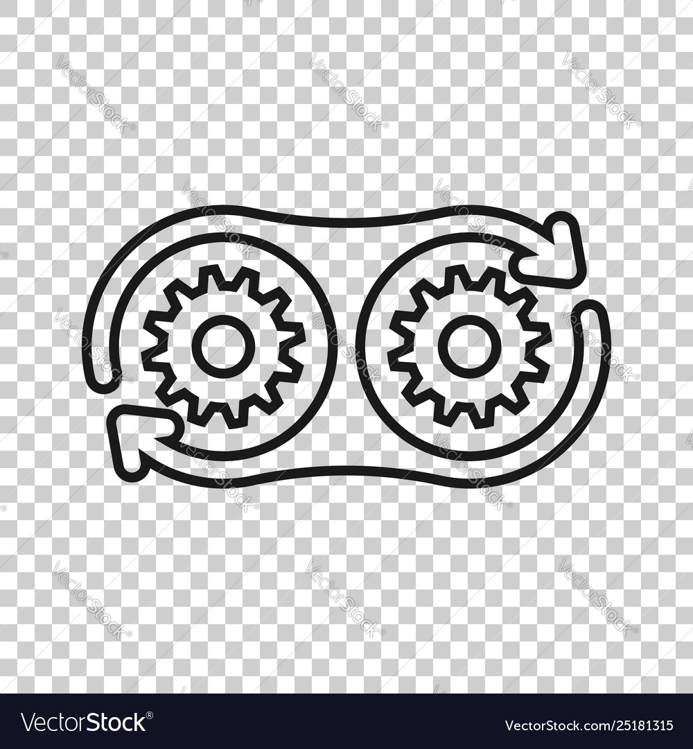 Development icon in transparent style devops on Vector Image