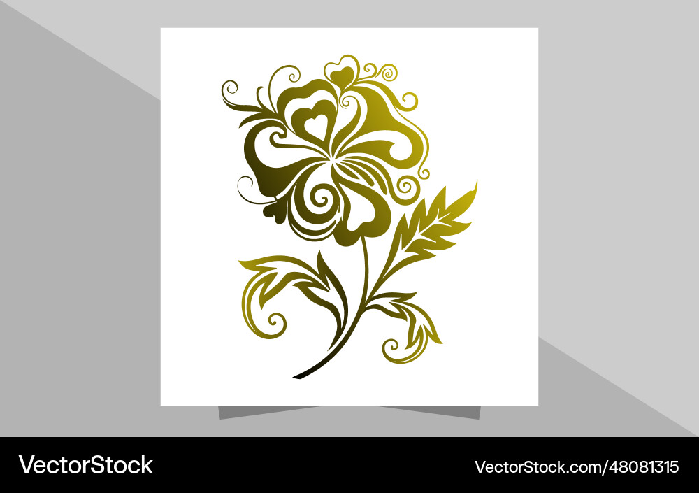 Flower design art tattoo Royalty Free Vector Image