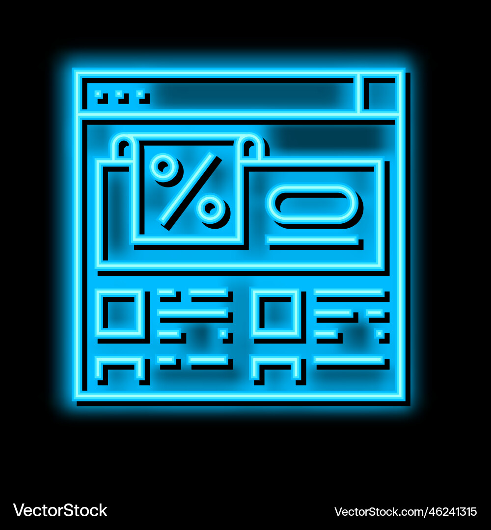 Mega sale neon glow icon Royalty Free Vector Image