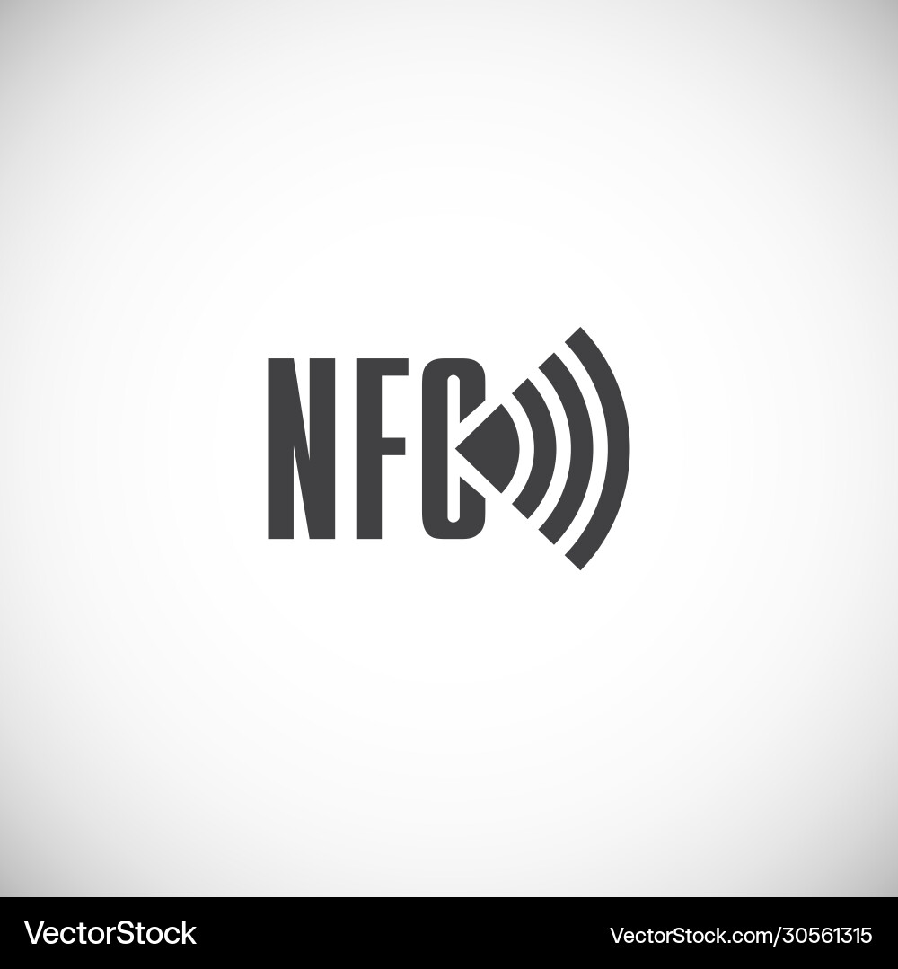 Nfc related icon on background for graphic and web