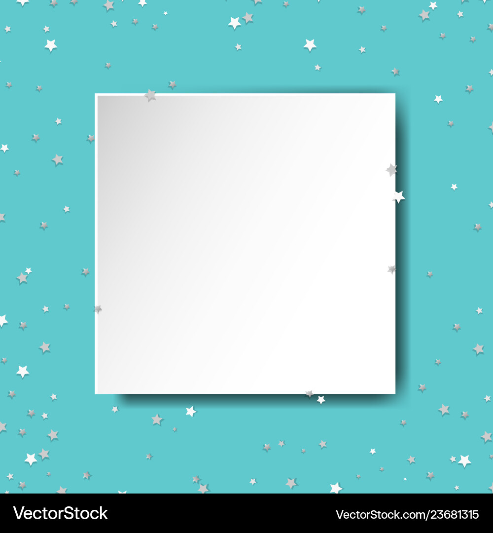 Poster with star and paper Royalty Free Vector Image