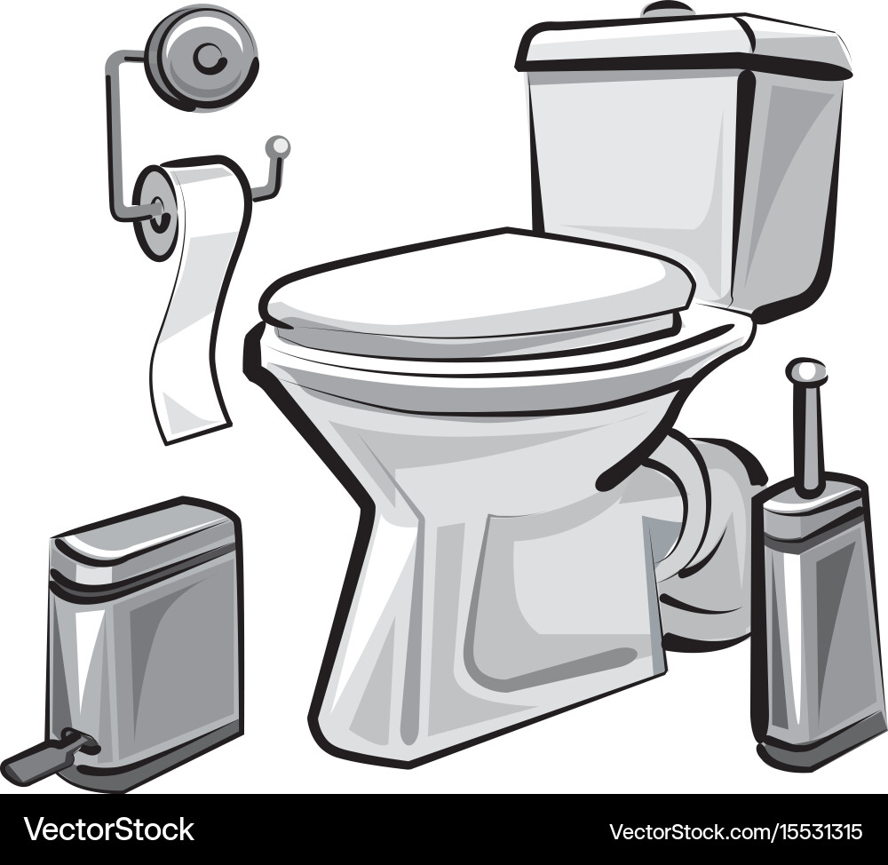 Restroom wc with toilet Royalty Free Vector Image