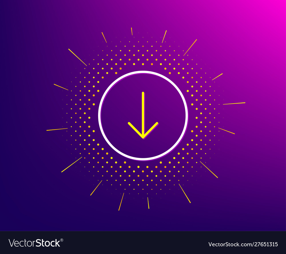 Scroll down button line icon scrolling screen Vector Image