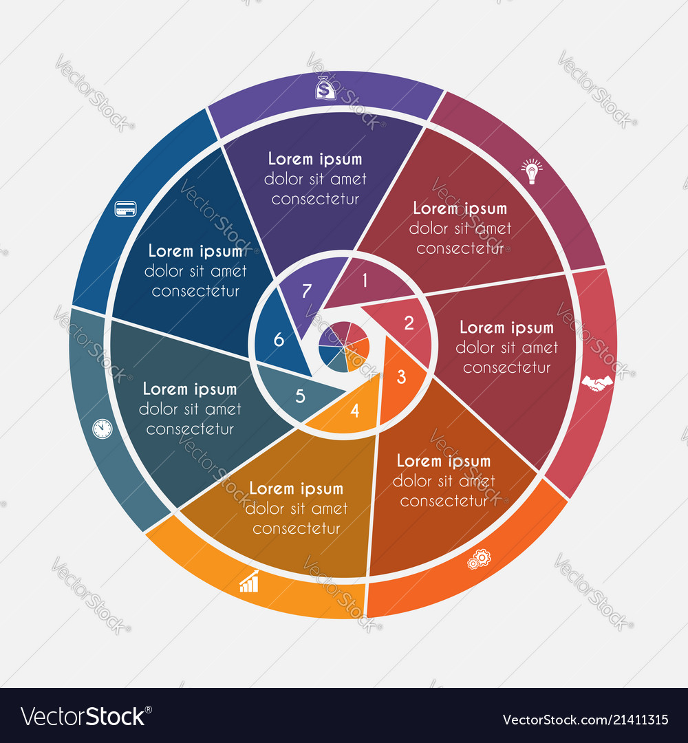 Universal flat template elements infographics Vector Image