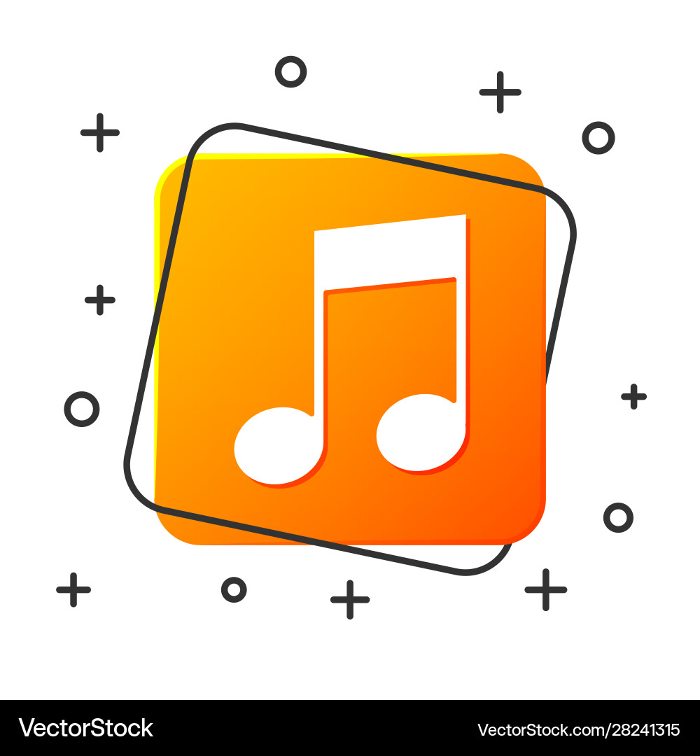 White music note tone icon isolated on Royalty Free Vector